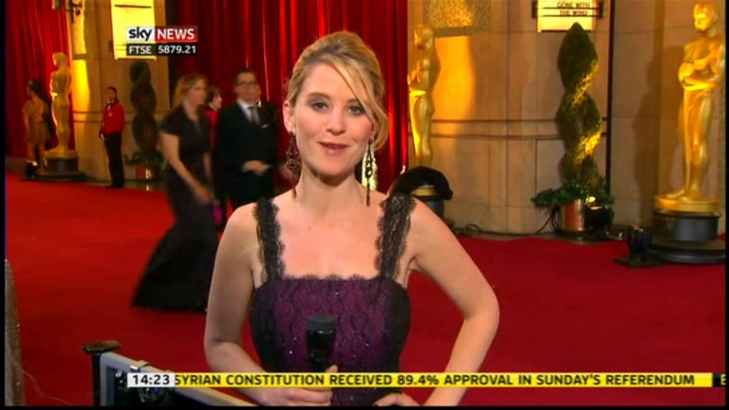 Images: Sky News' Jayne Secker and Lucy Cotter at the Oscars